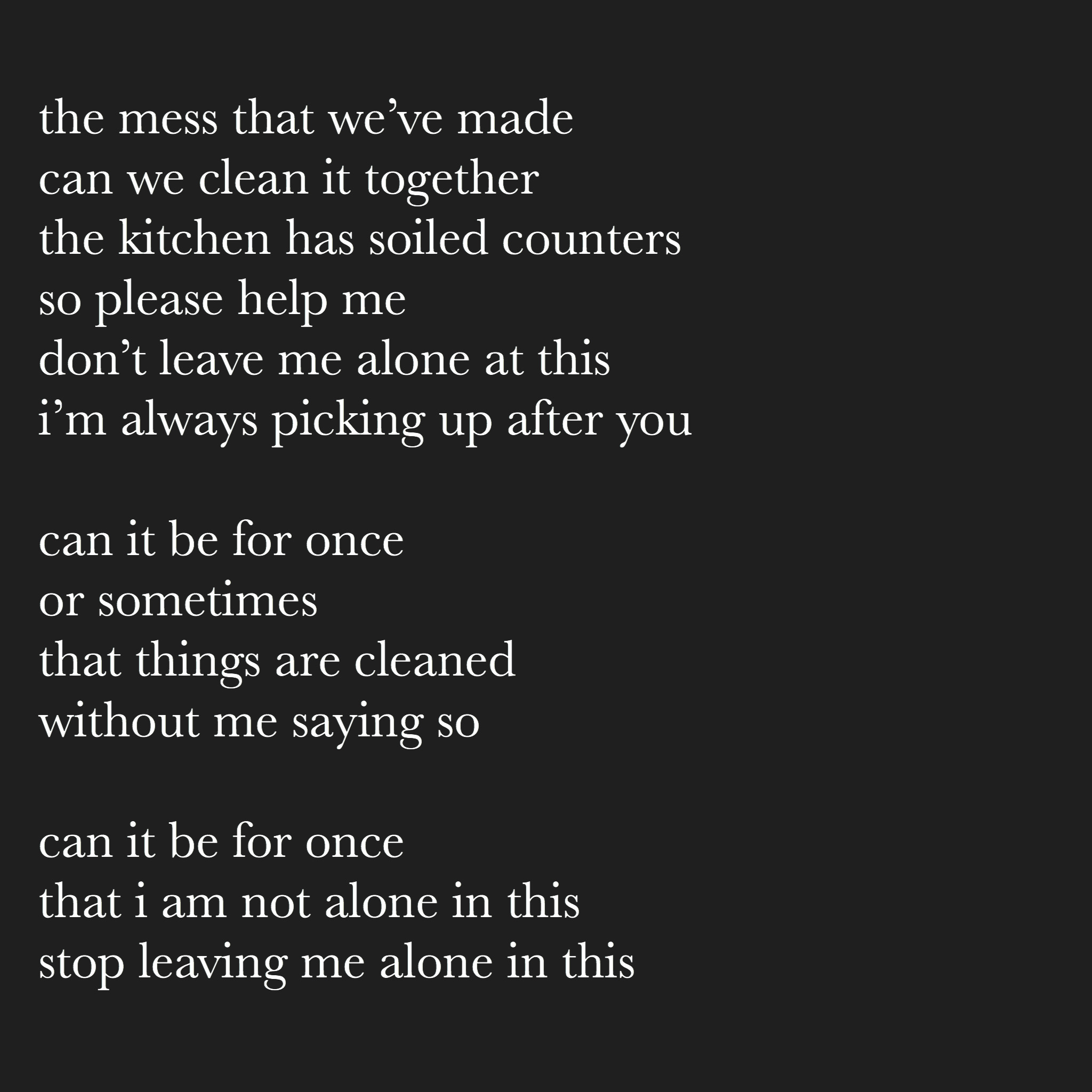 Romanticizing Chores – arts, ink.